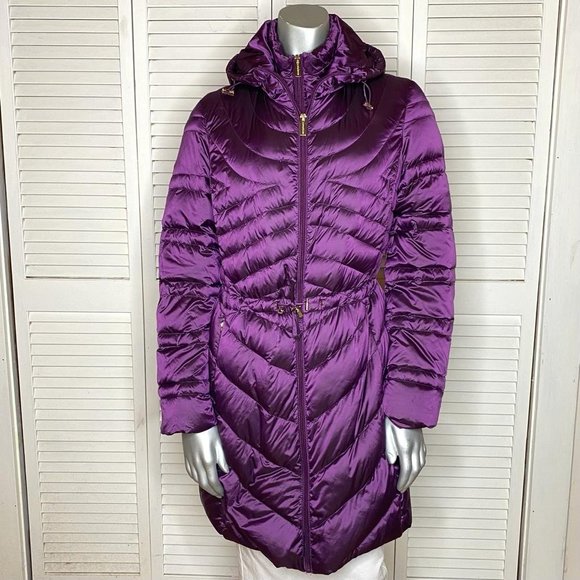 Ellen Tracy | Jackets & Coats | Ellen Tracy Metallic Purple Midlength ...